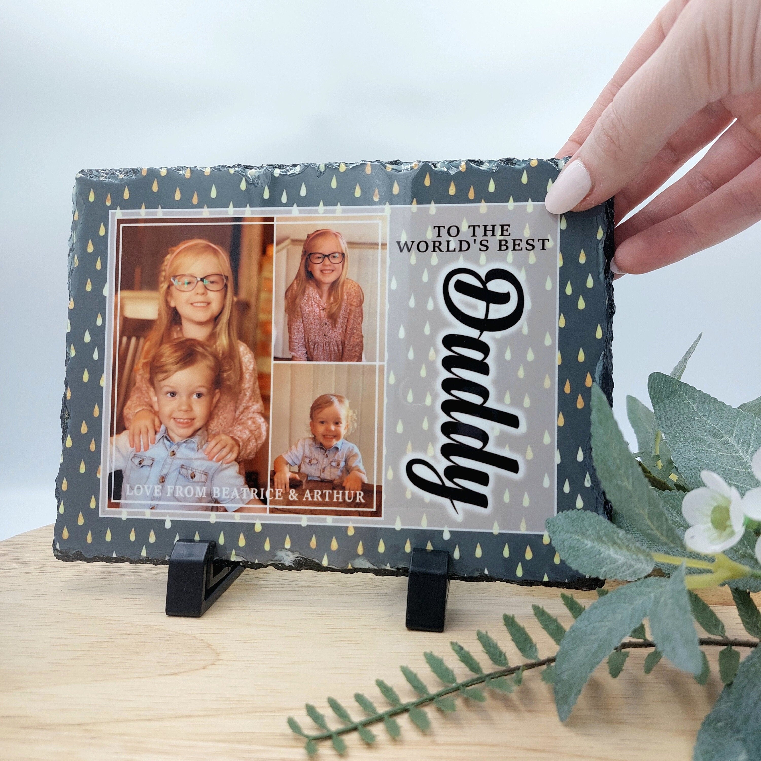 Personalised Photo Slate Plaque | Custom Slate Picture Frame Picture G ...